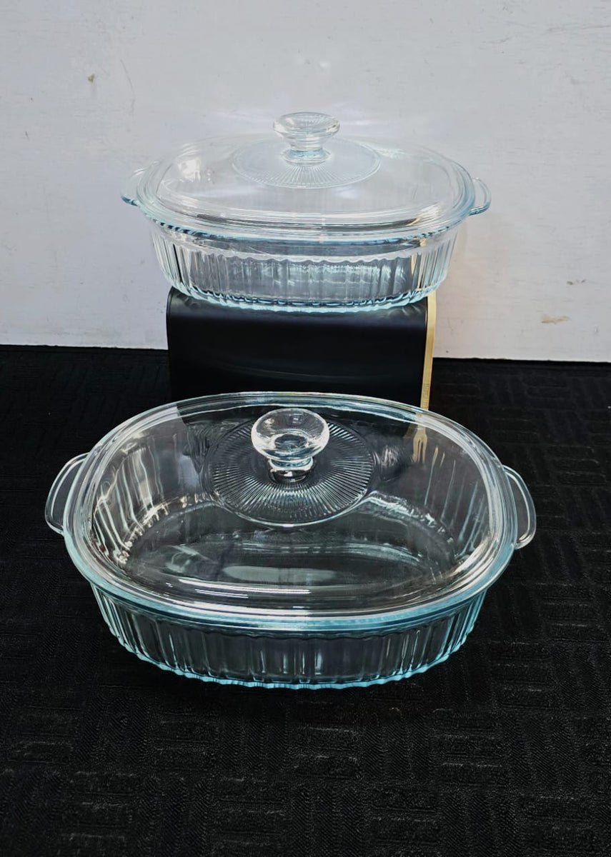2pc Glass Baking Tins with Lids – Homelux Kenya