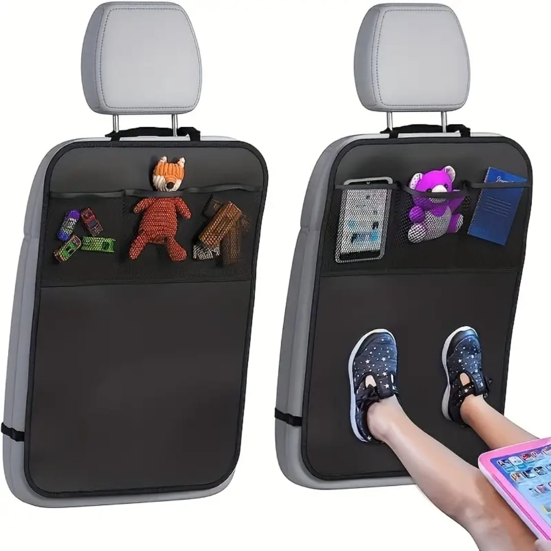 Car Back Seat Kick Mat + 3 Pockets Storage – Homelux Kenya