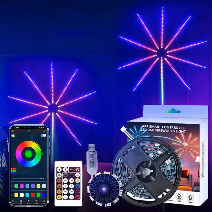 Smart Control IC LED 5V RGB Fireworks Light With Remote Control ...
