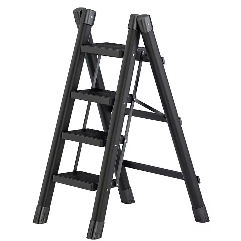 4-Step Collapsible Aluminium Ladder Portable Indoor & Outdoor Househol ...